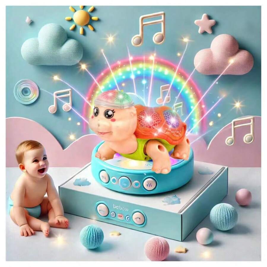 Electric Runaway Turtle Toy With Sound, Light And Movement Crab Runaway ...