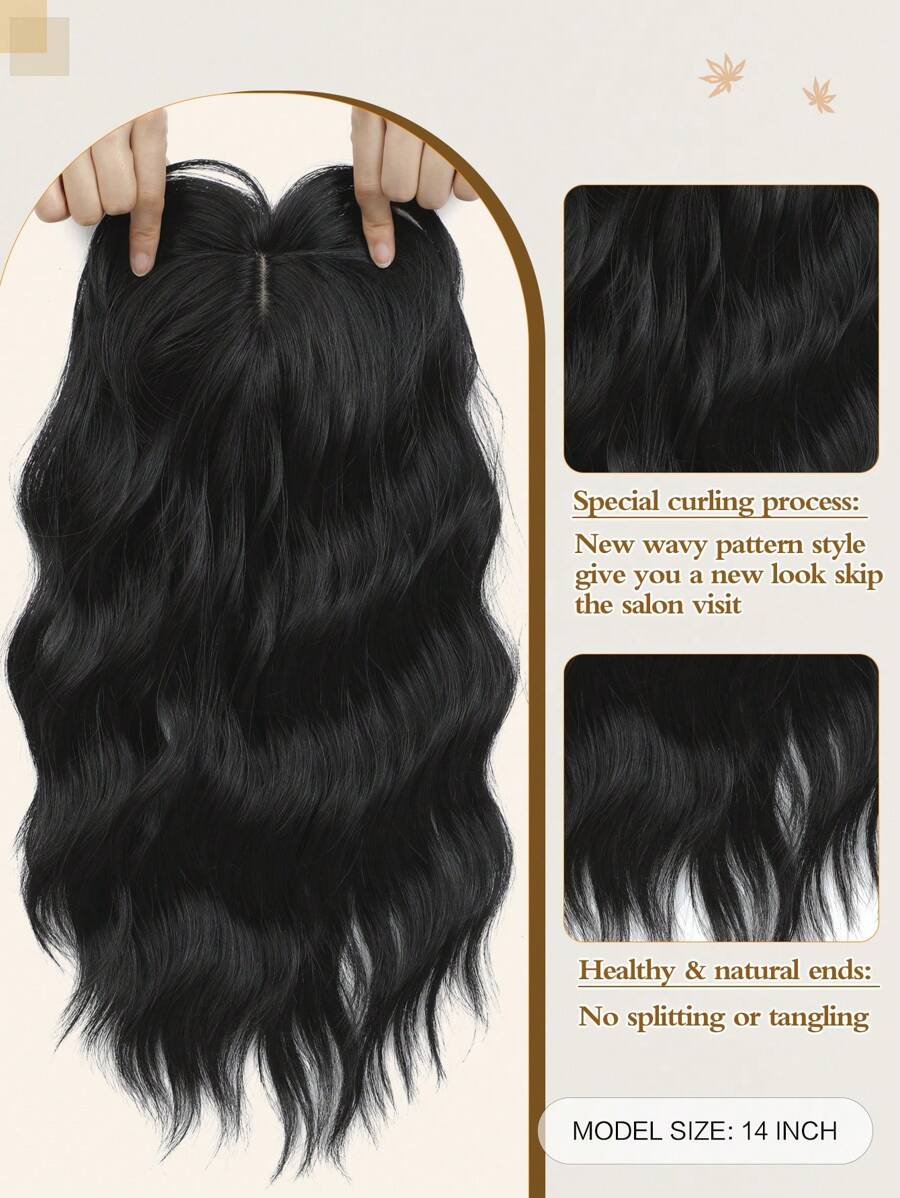 Postizo de cabello ondulado de 14 pulgadas para mujeres, piezas de ...