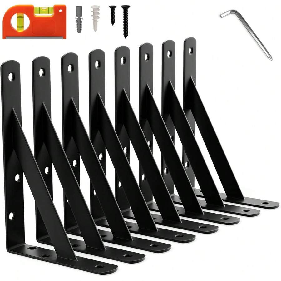 7 Inch Shelf Brackets & Supports, Large Wall Brackets For Garage ...