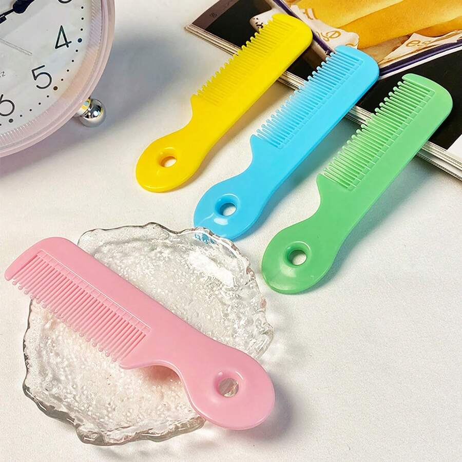 3pcs Candy Color Cute Mini Comb Simple Girl Hair Hair Comb Round Head ...