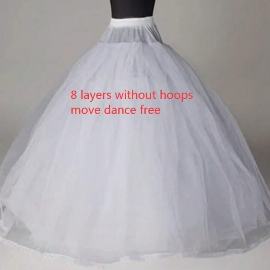 Women Cancan Skirt Petticoat Underskirt Hoopless High Quality 3 Layers ...