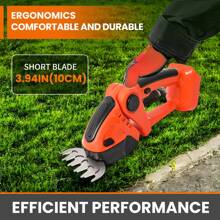 Cordless Grass Shear & Shrubbery Trimmer - 2 In 1 Handheld 24V Electric ...