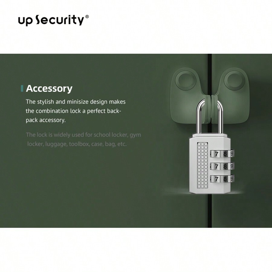 UP Security Small Combination Locker Lock, Padlock Combination With 3 ...