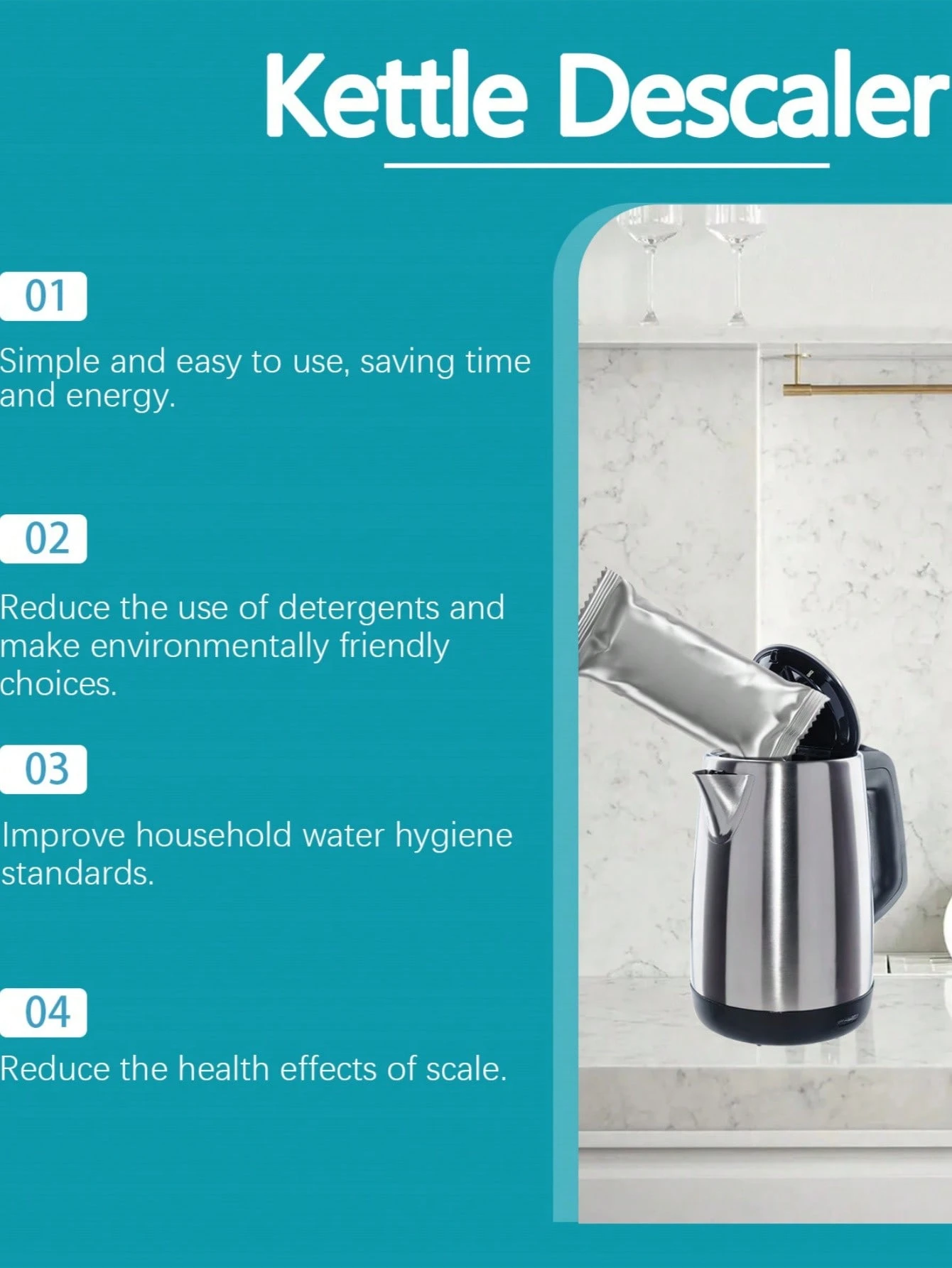 Kettle Descaling Powder, Electric Tea Kettle Cleaning & Descaling Agent ...