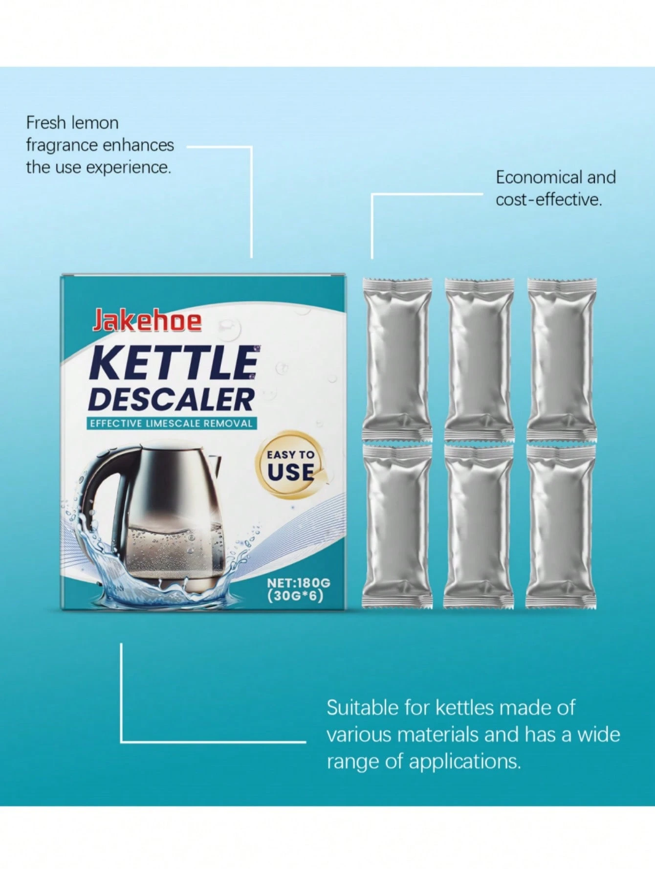 Kettle Descaling Powder, Electric Tea Kettle Cleaning & Descaling Agent ...