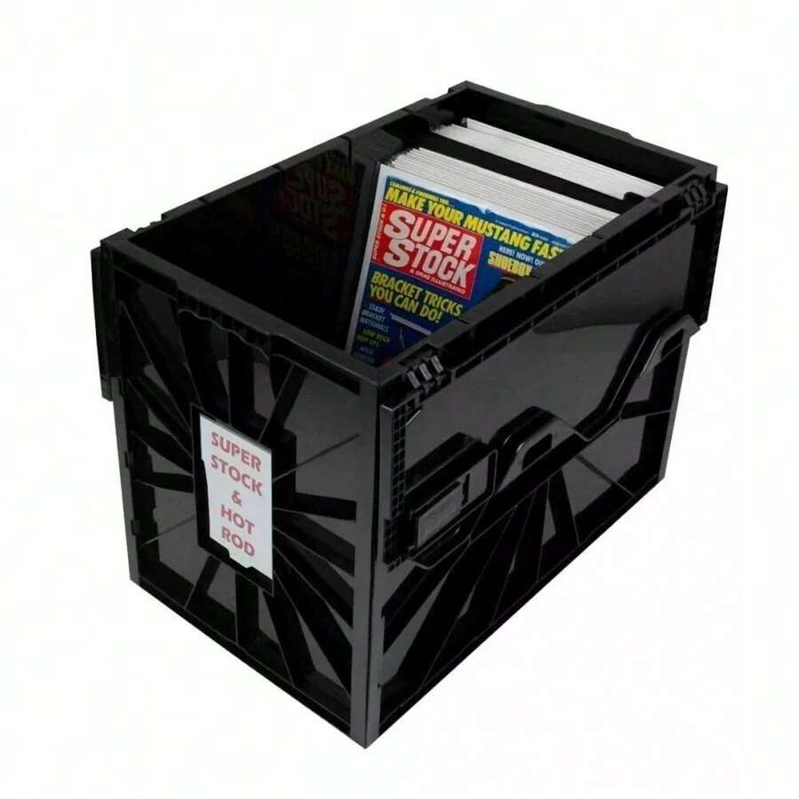BCW Heavy Duty Black Plastic Storage Bin For Magazines And Documents ...
