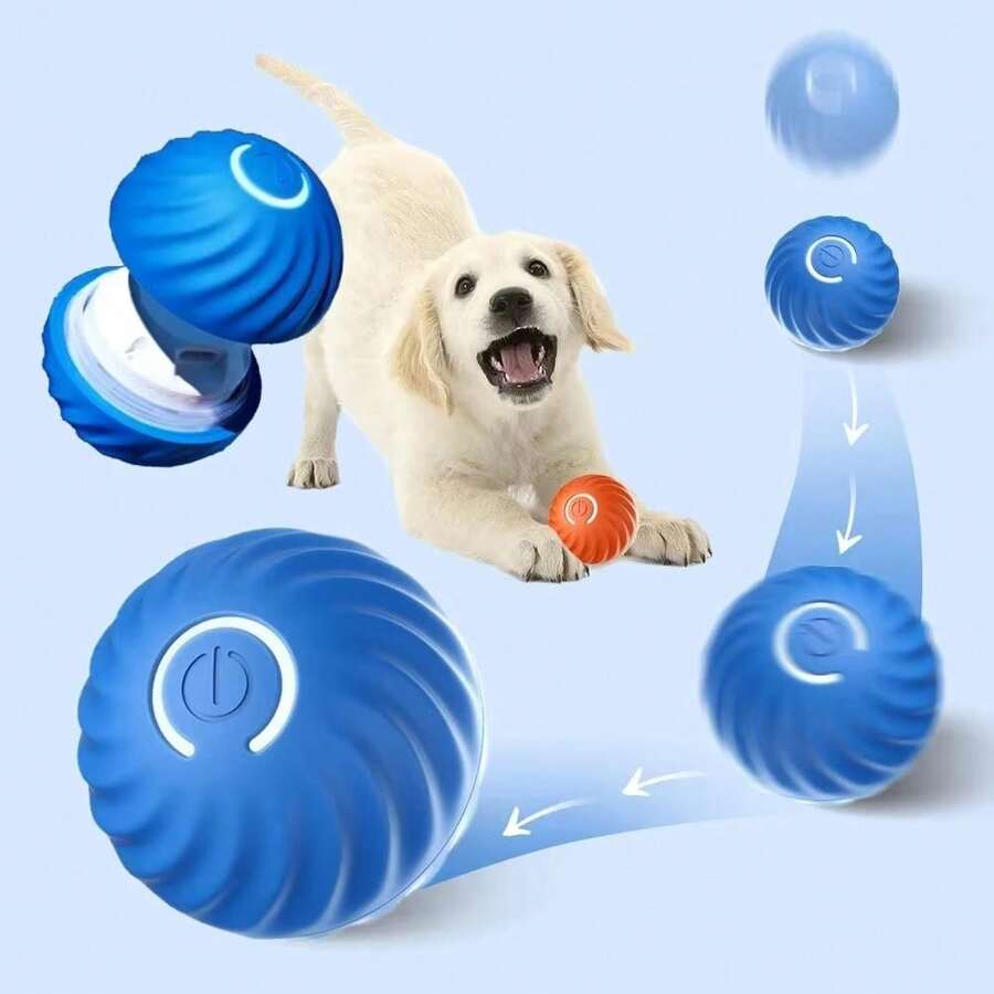 Automatic Pet Interactive Jumping Ball, Smart Dog Chasing Toy, Auto ...