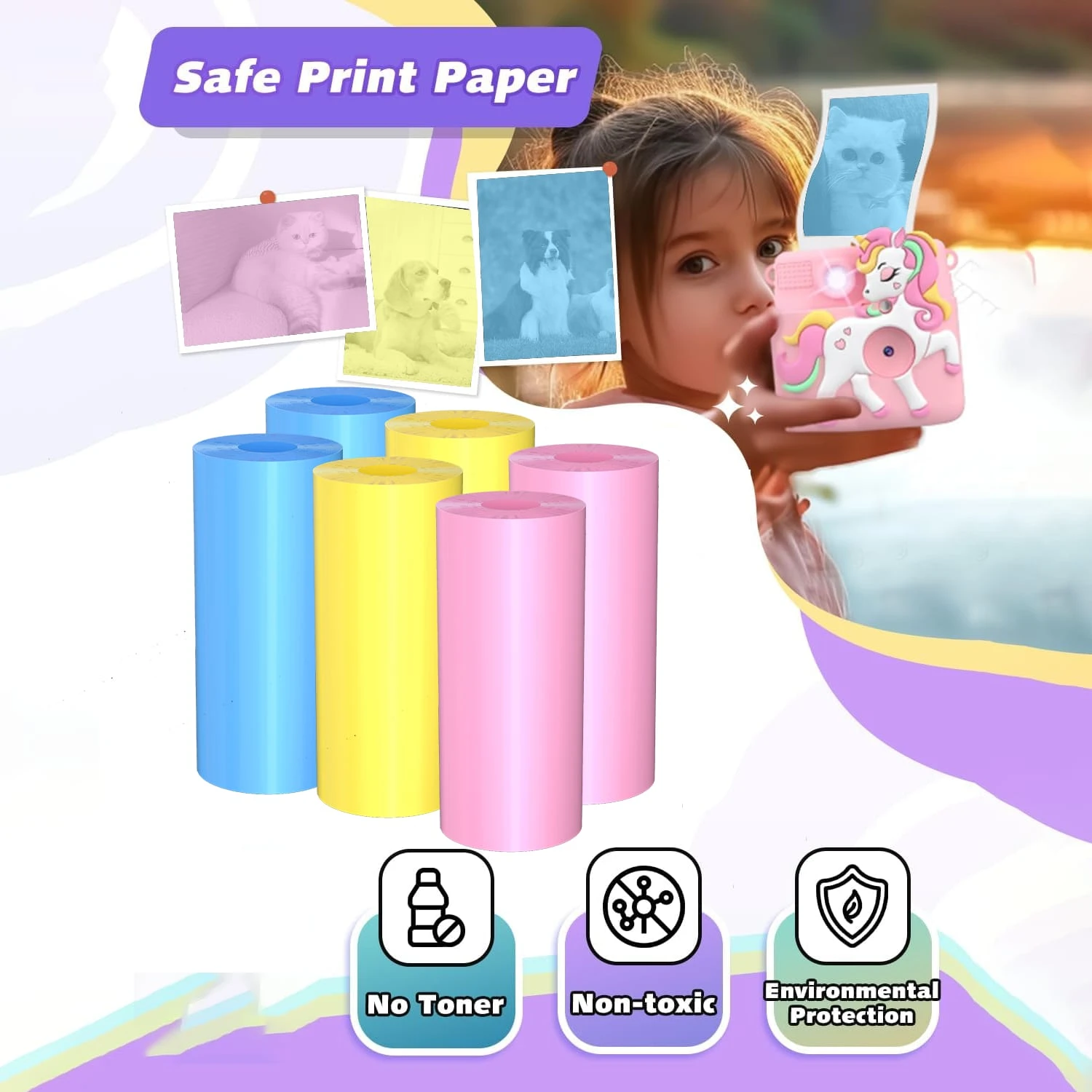 Kleur Instant Camera Refill Print Fotopapier, 3/6/12 Rollen Kleur ...