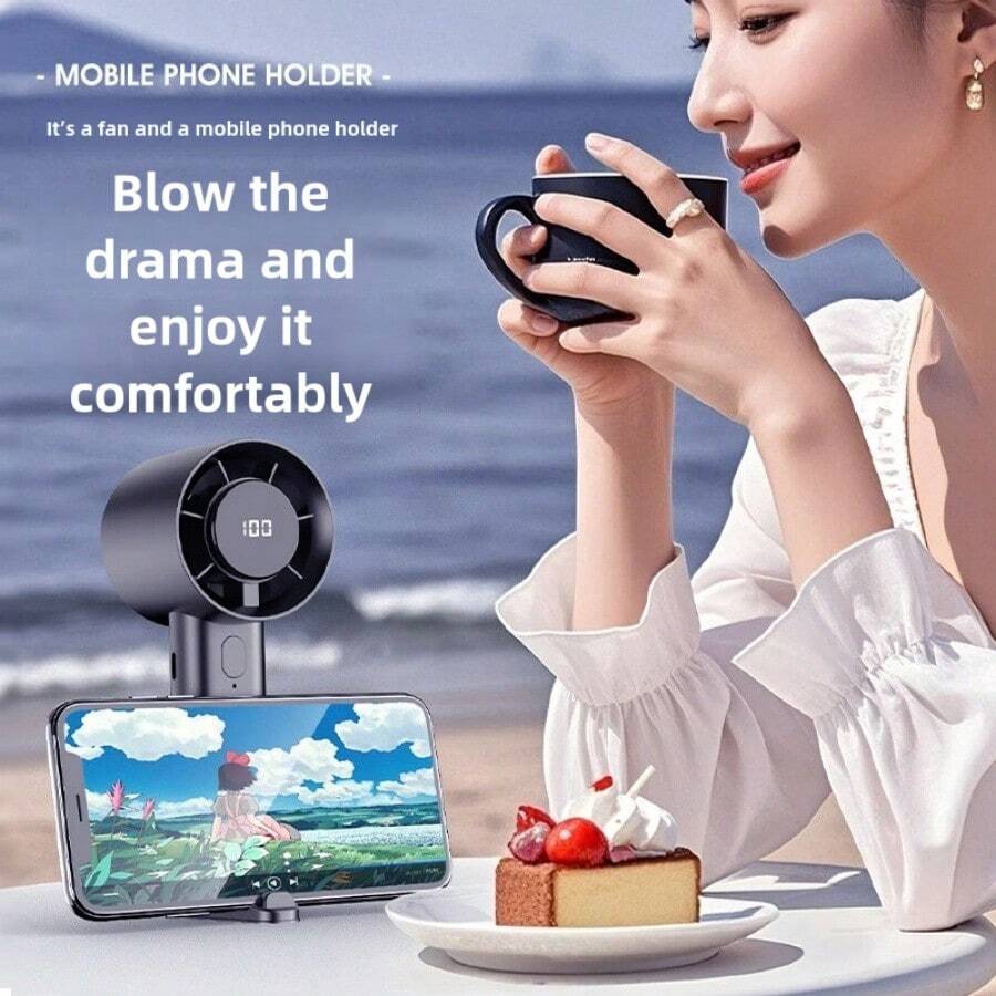 100-Level Adjustable High-Speed Portable Handheld Turbo Fan, USB ...