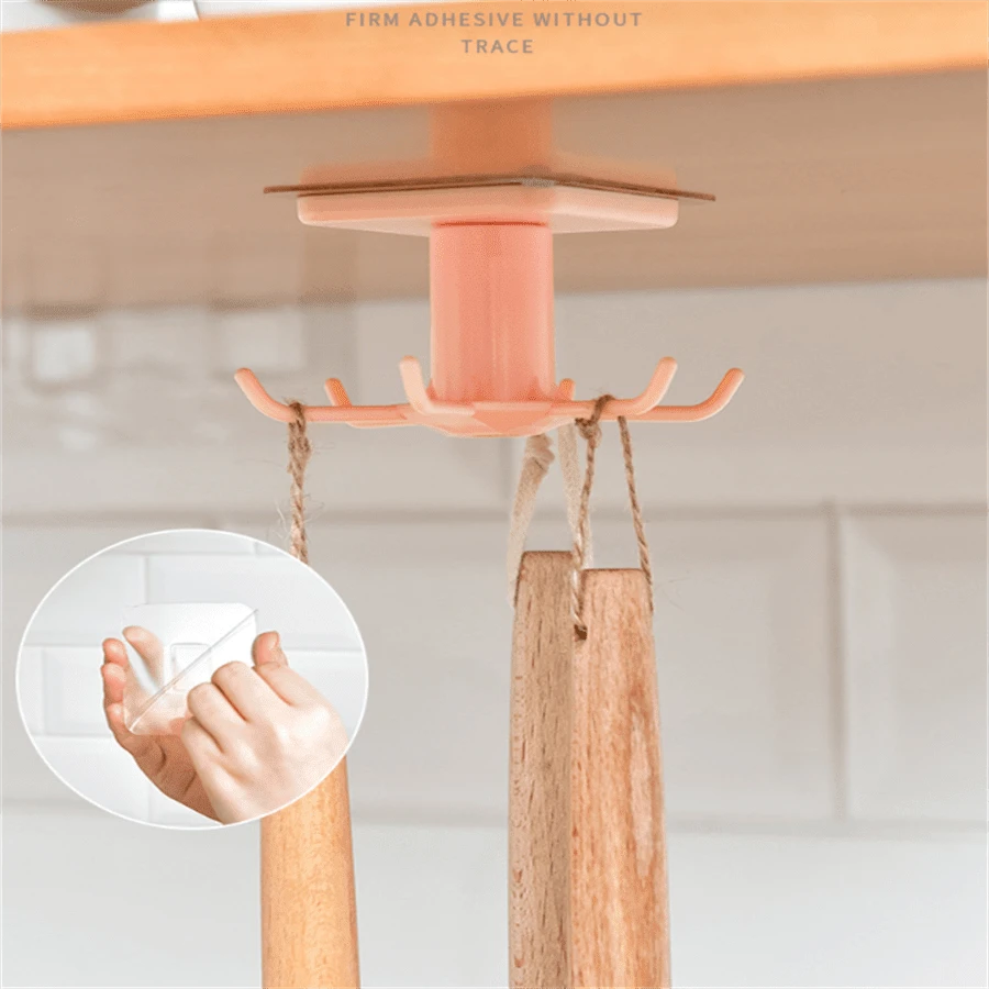 1 PC Kitchen Hook Multi-Purpose Hooks 360 Degrees Rotated Rotatable ...