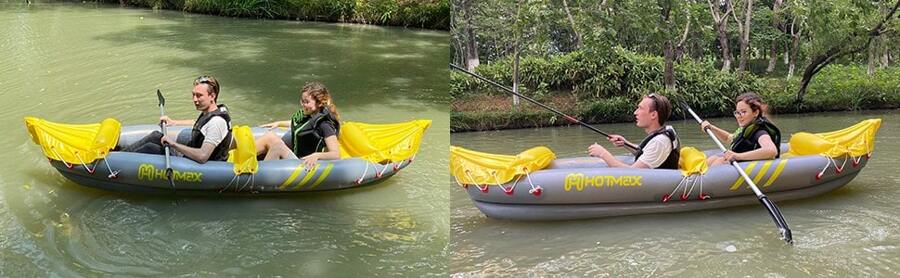 2 Person Inflatable Kayak For Adults Beginners Foldable Touring Kayaks ...