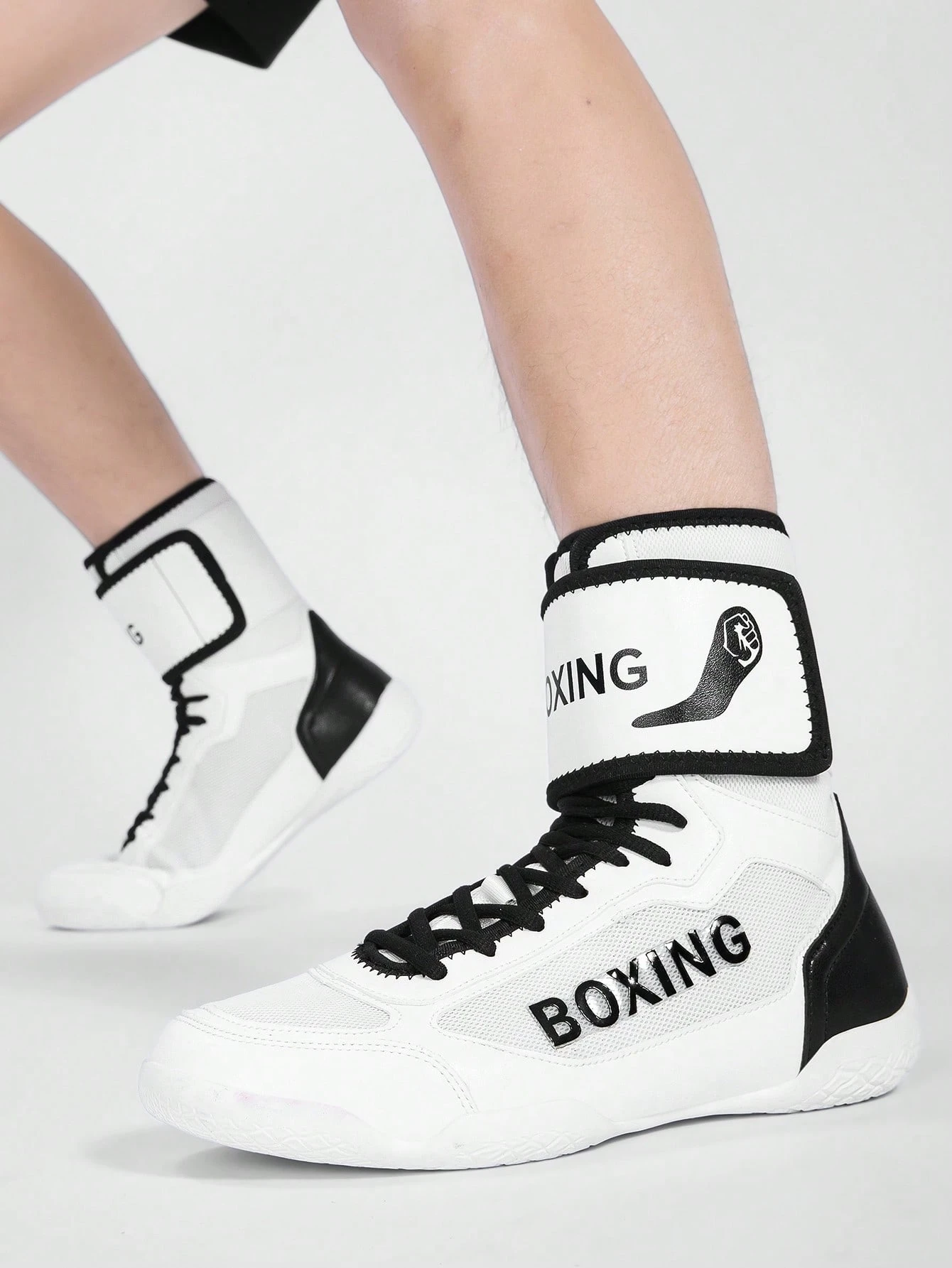 High-Top Men Boxing Shoes With Letter Embroidery, 3-Color Boxing Shoes ...