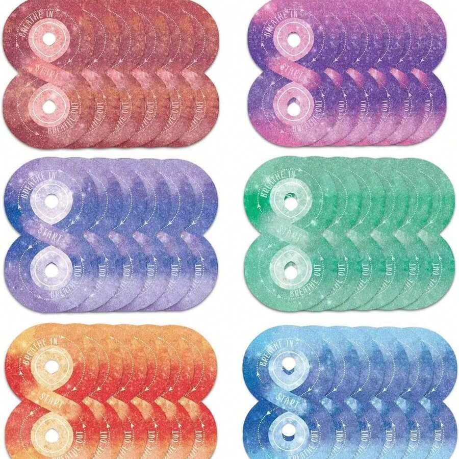 Set Of 6 Anxiety-Relieving Stickers: Calming Patterns For Adults ...