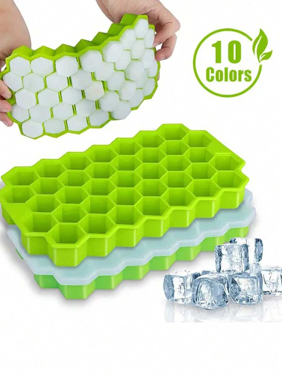 A Honeycomb Silicone Ice Tray -37 Grid Hexagonal Ice Mold, Making ...