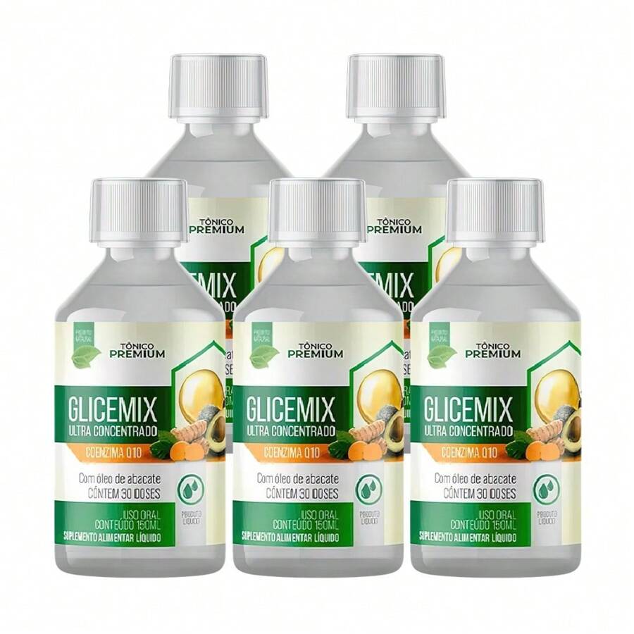 Glicemix - Suplemento Alimentar Liquido - Kit Com 5 Frascos de 150ml ...