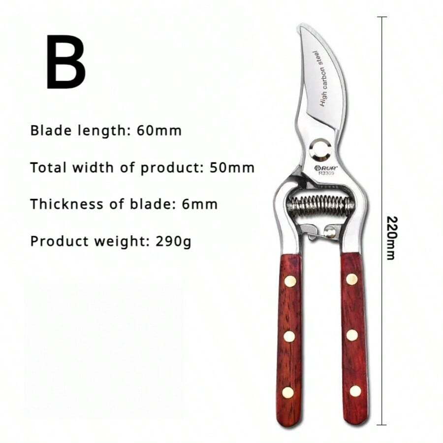 8 Inch Wood Handle Pruner Pruning Shears Garden Tree Branch Cutting ...