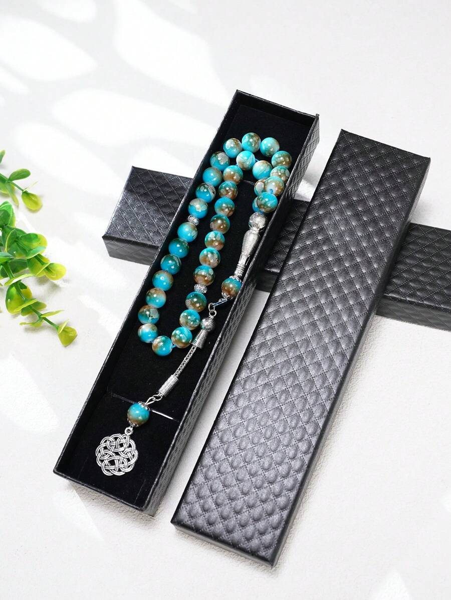 Premium Paperboard Gift Box With 33pcs 10mm Red Ceramic Glass Bead ...