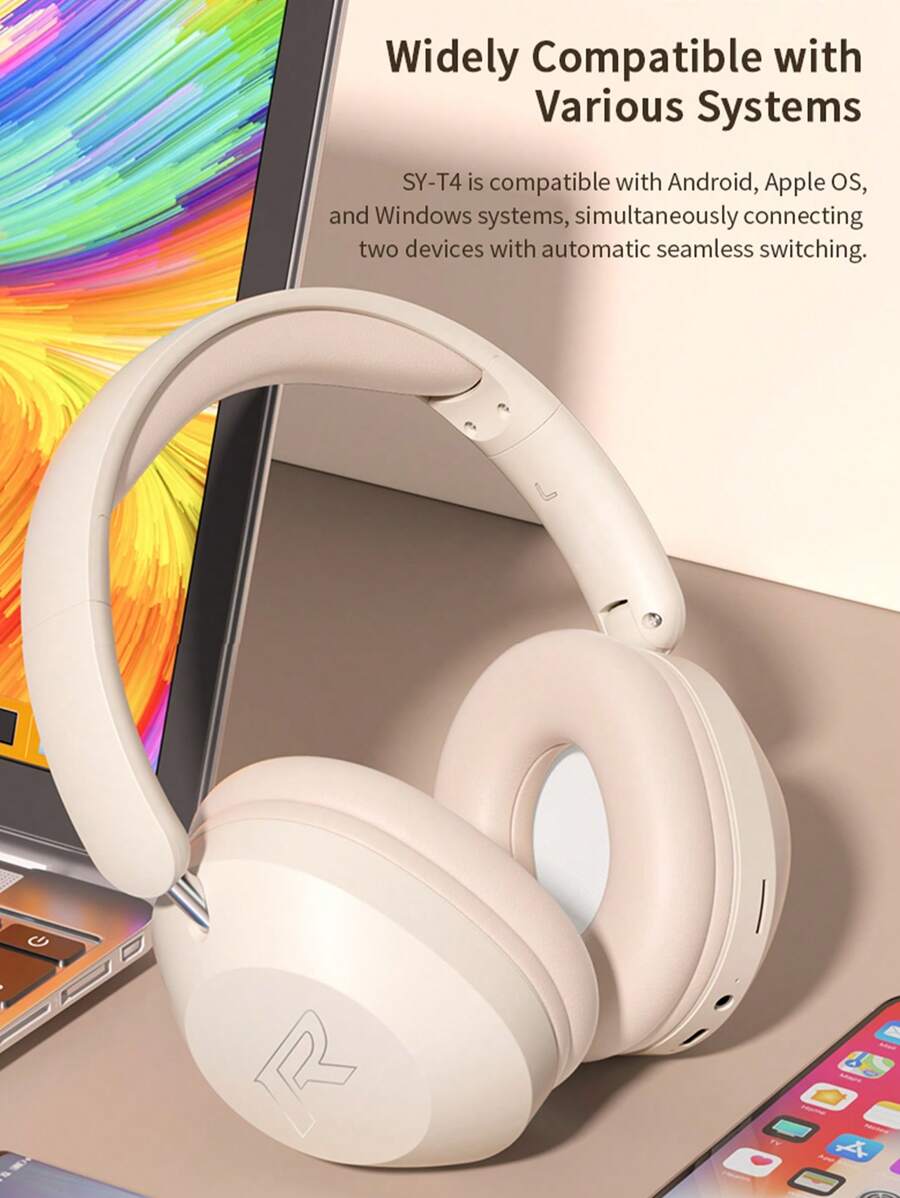 Foldable Wireless Headphones, Chip 5.3, 360° Surround Stereo, Low ...