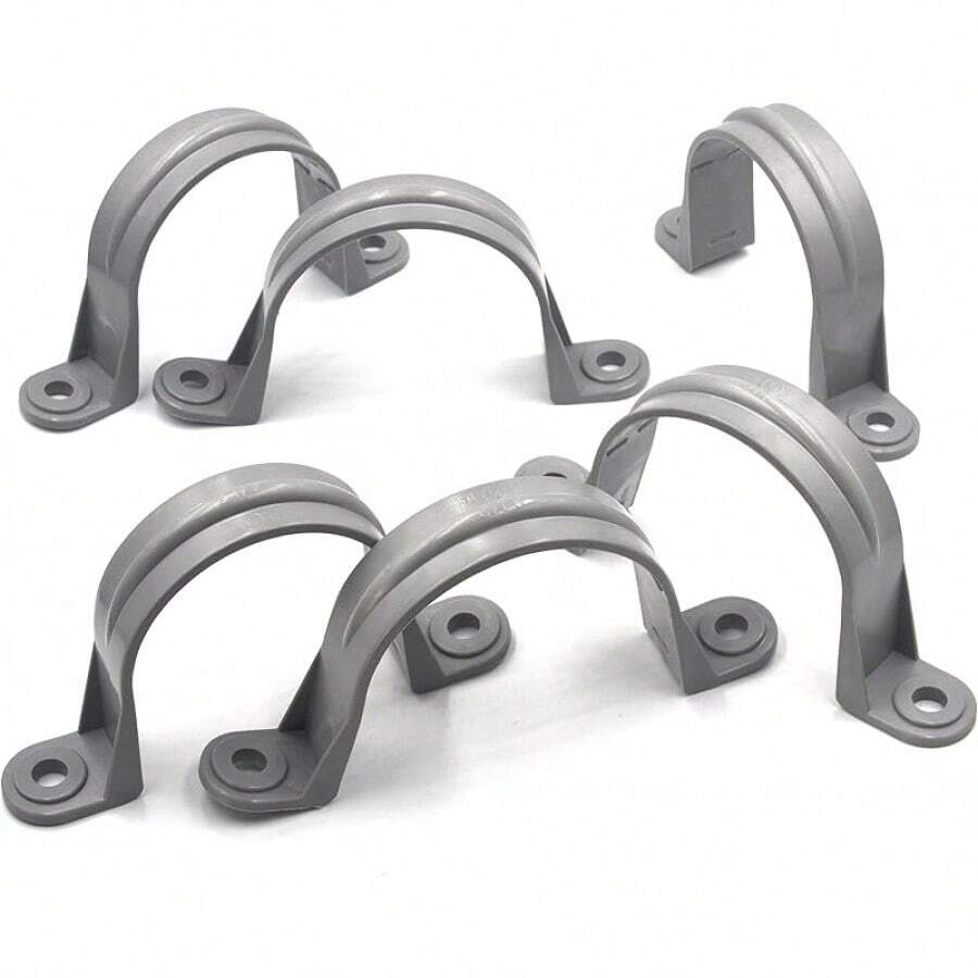 6pcs 4 Inch PVC Pipe Straps, 2 Holes Plastic Conduit Strap For PVC ...