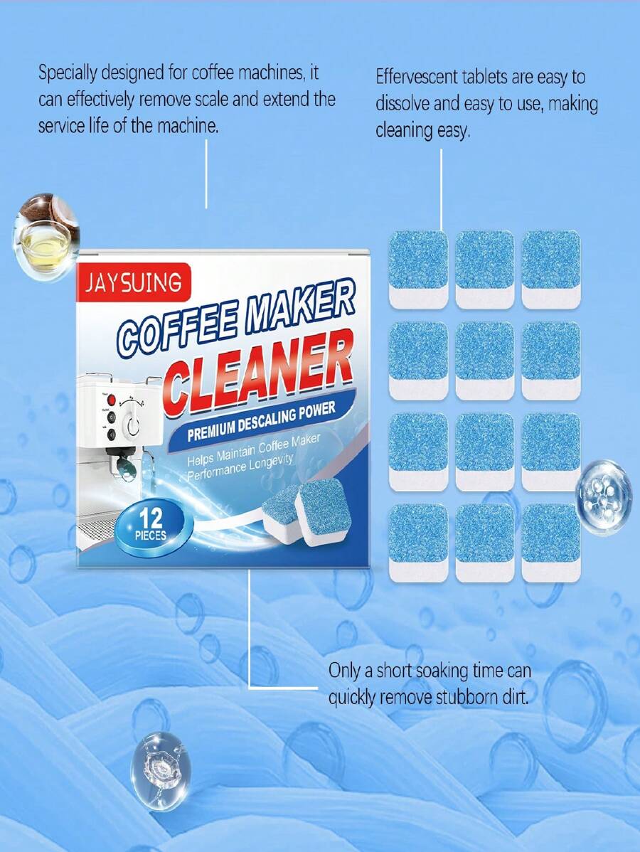 Coffee Machine Descaling Effervescent Tablets, Clean Limescale And ...
