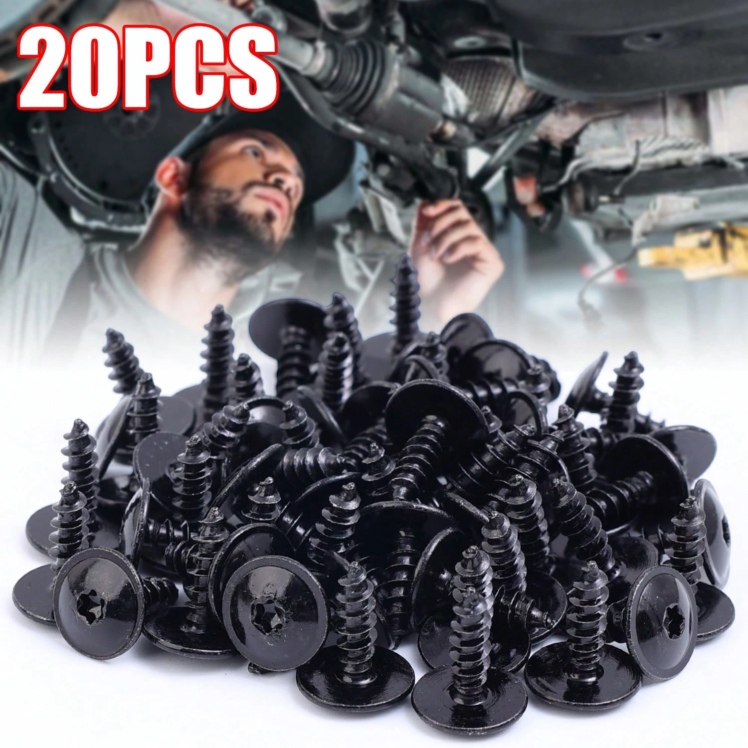 20pcs Auto Body Screws Metal Self-Tapping Screws N90974701 Car Mudguard ...