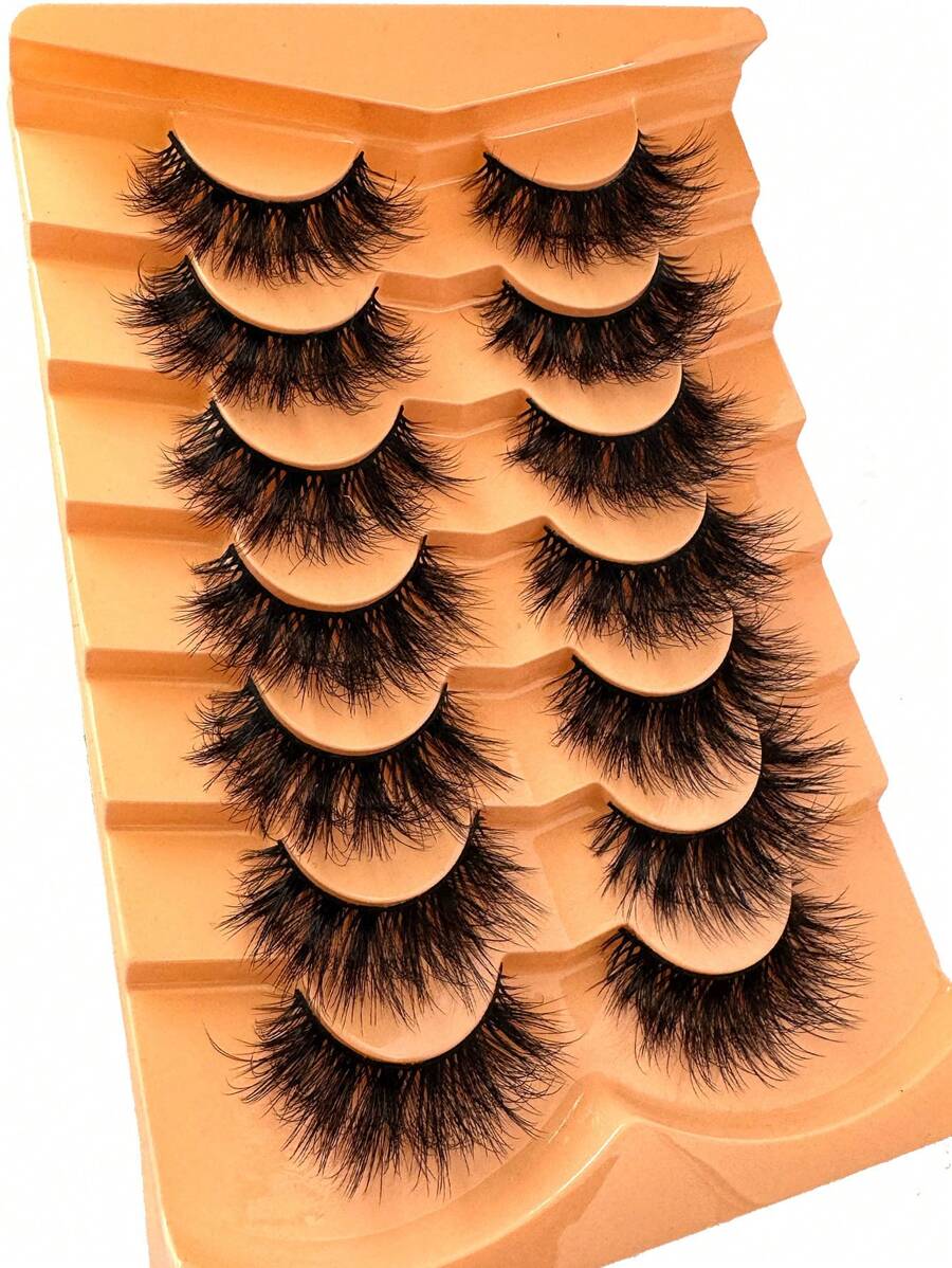 7 Pairs Thick & Long False Eyelashes, Dramatic 3D Faux Mink Lashes ...