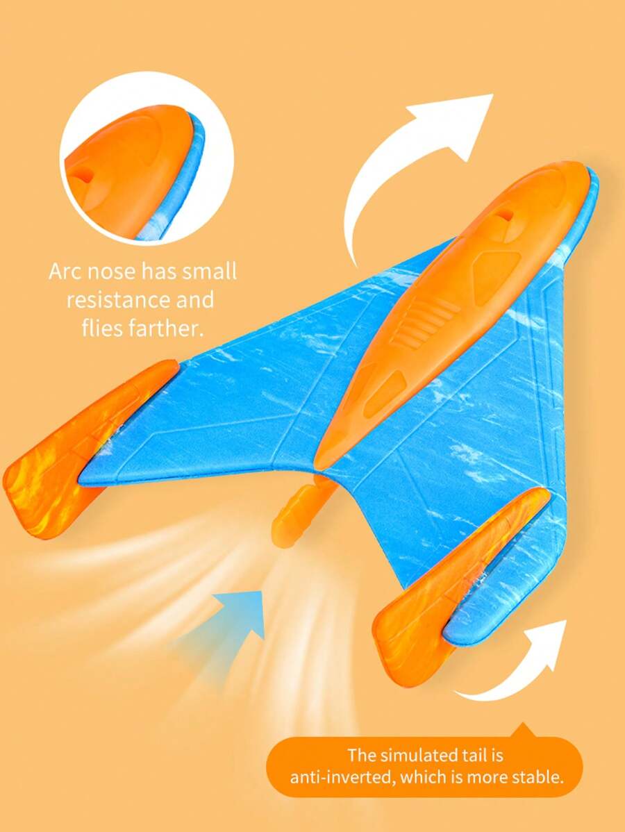 1set Kids Toy Slingshot With Lights, Foam Plane, Flying Disc, Boomerang ...