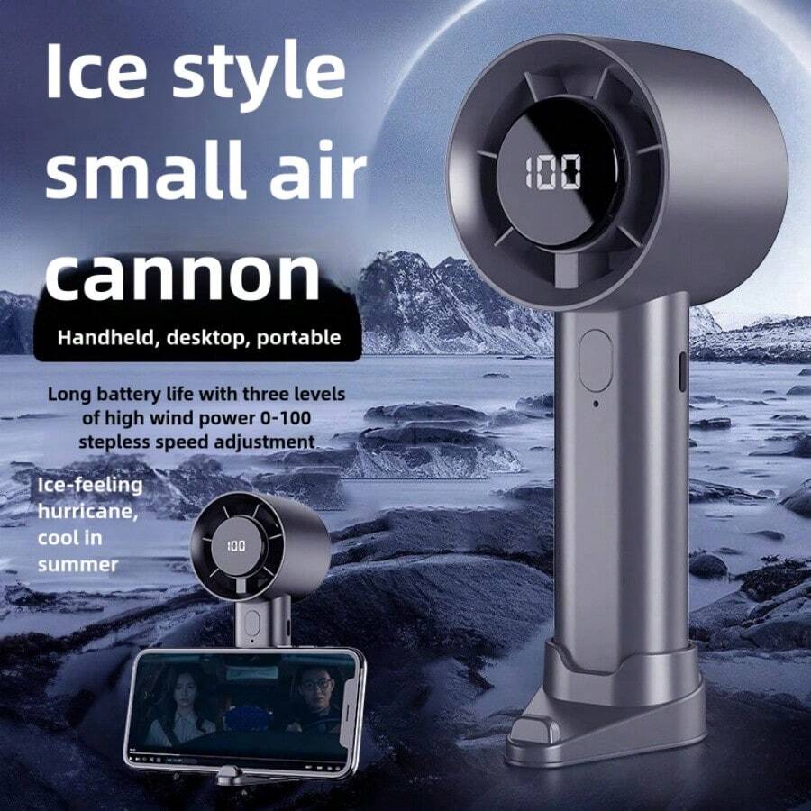 100-Level Adjustable High-Speed Portable Handheld Turbo Fan, USB ...