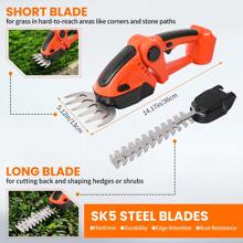 Cordless Grass Shear & Shrubbery Trimmer - 2 In 1 Handheld 24V Electric ...