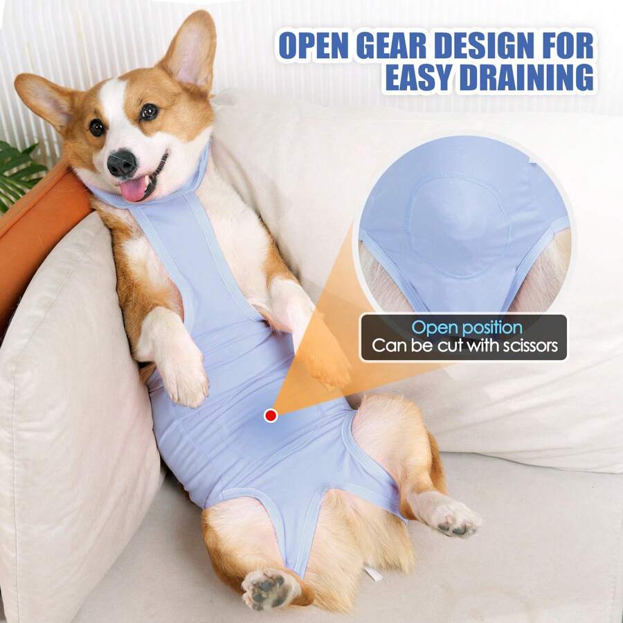 Dog Recovery Suit Abdominal Wound Puppy Surgical Clothes Post-Operative ...