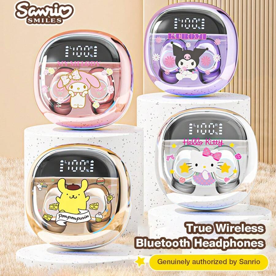 Sanrio Écouteurs TWS Sanrio BL47 hello kitty Bluetooth 5.4, Casques sans fil mignons Kuromi ...