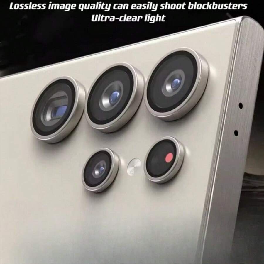 Bague de protection d'objectif d'appareil photo gris titane compatible ...