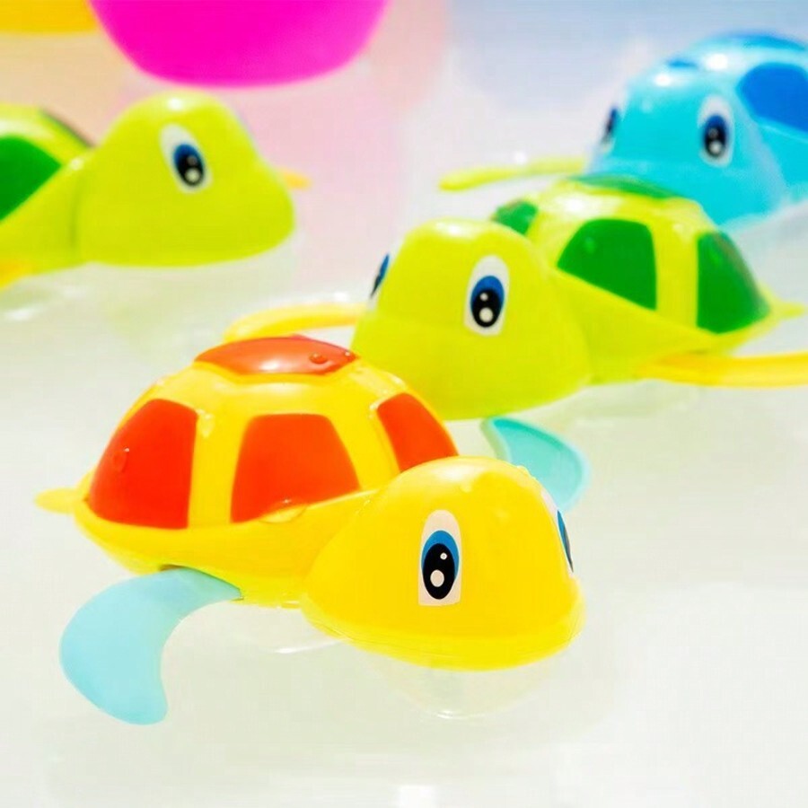 Wind-Up Clockwork Turtle Bath Toy Set, Bathtub Water Play Toys For Kids ...