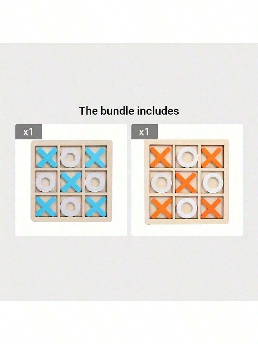2025 New XO Tic-Tac-Toe Leisure Confrontation Board Game, Wooden Stress ...