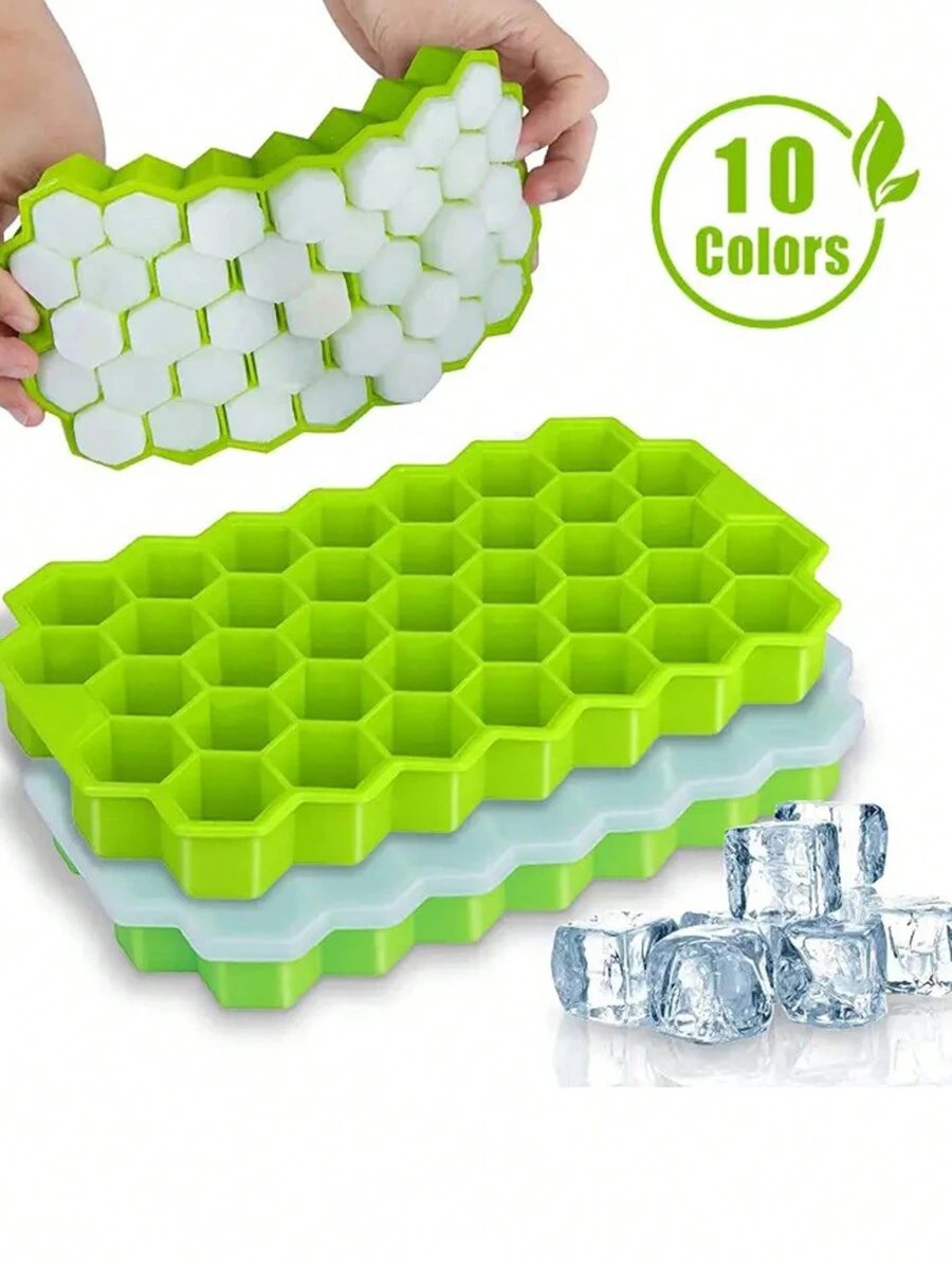 A Honeycomb Silicone Ice Tray -37 Grid Hexagonal Ice Mold, Making ...