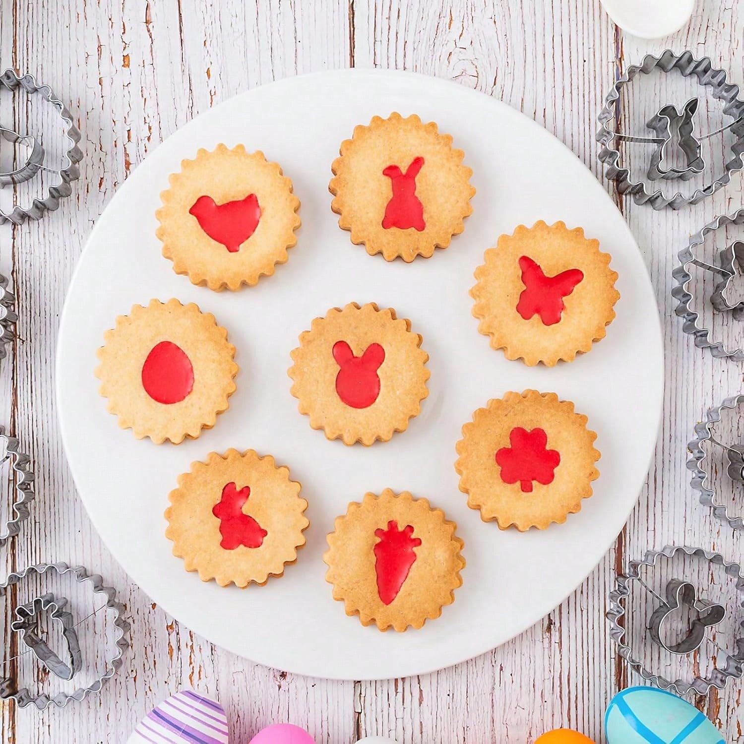 Easter Stainless Steel Cookie Mold Round Wave Sandwich Cutting Mold ...