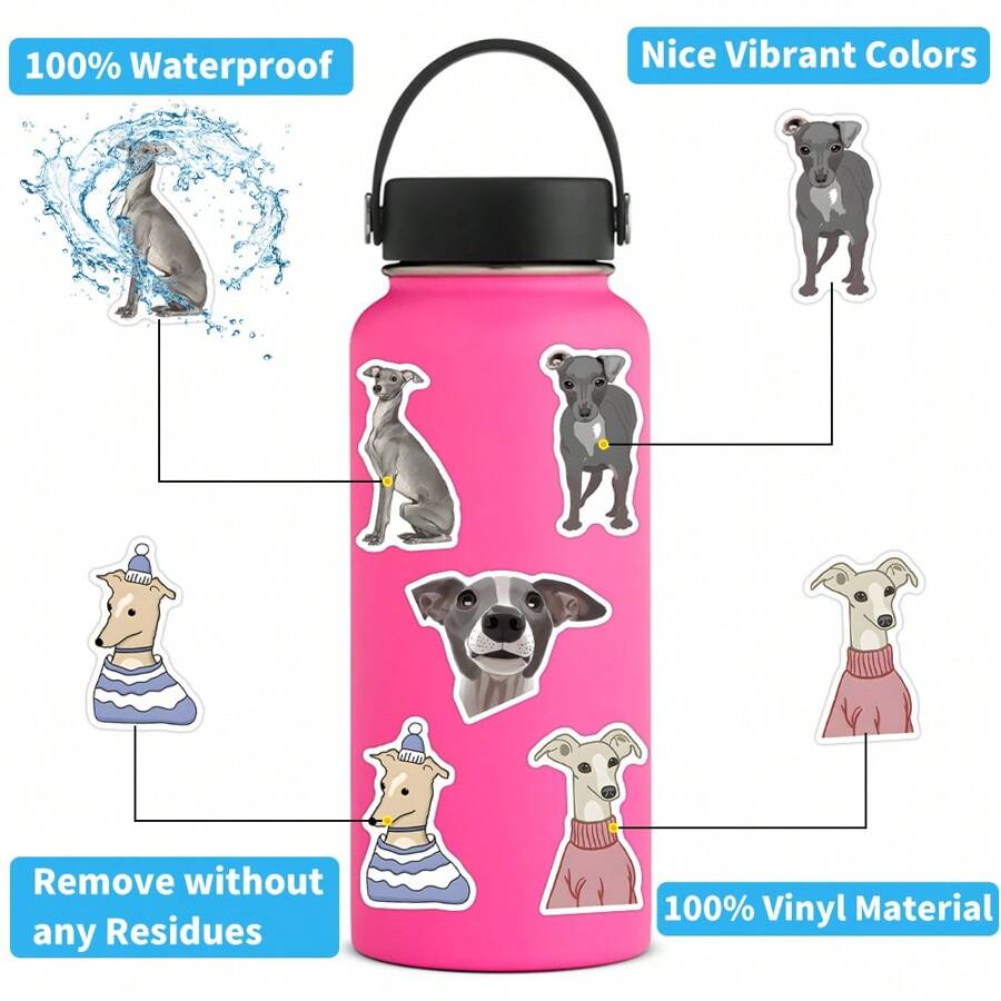 50Pcs Greyhound Stickers Vinyl Aesthetics Stickers Scrapbooking, Diary ...