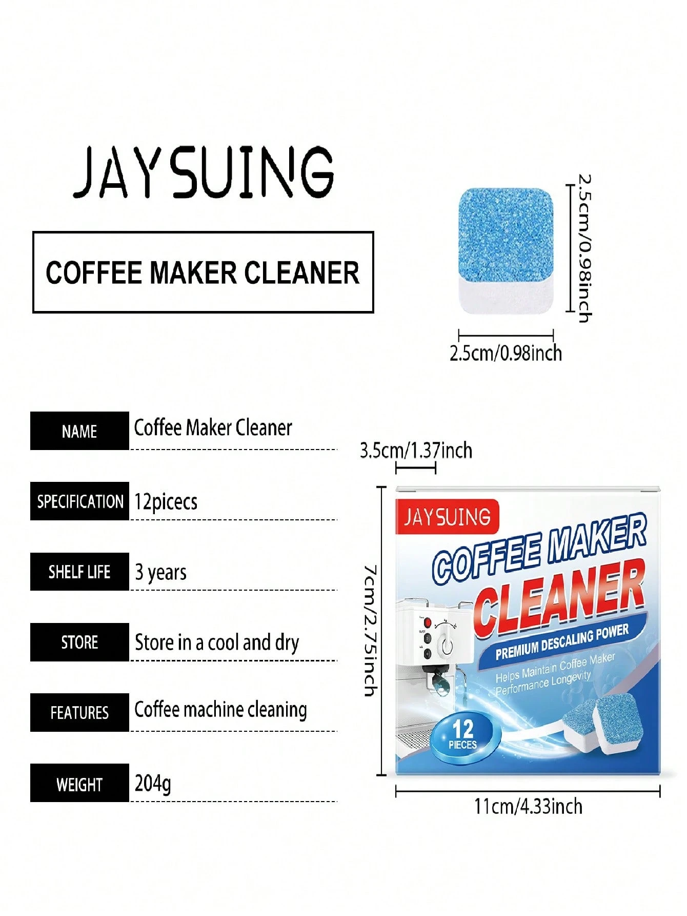 Coffee Machine Descaling Effervescent Tablets, Clean Limescale And ...