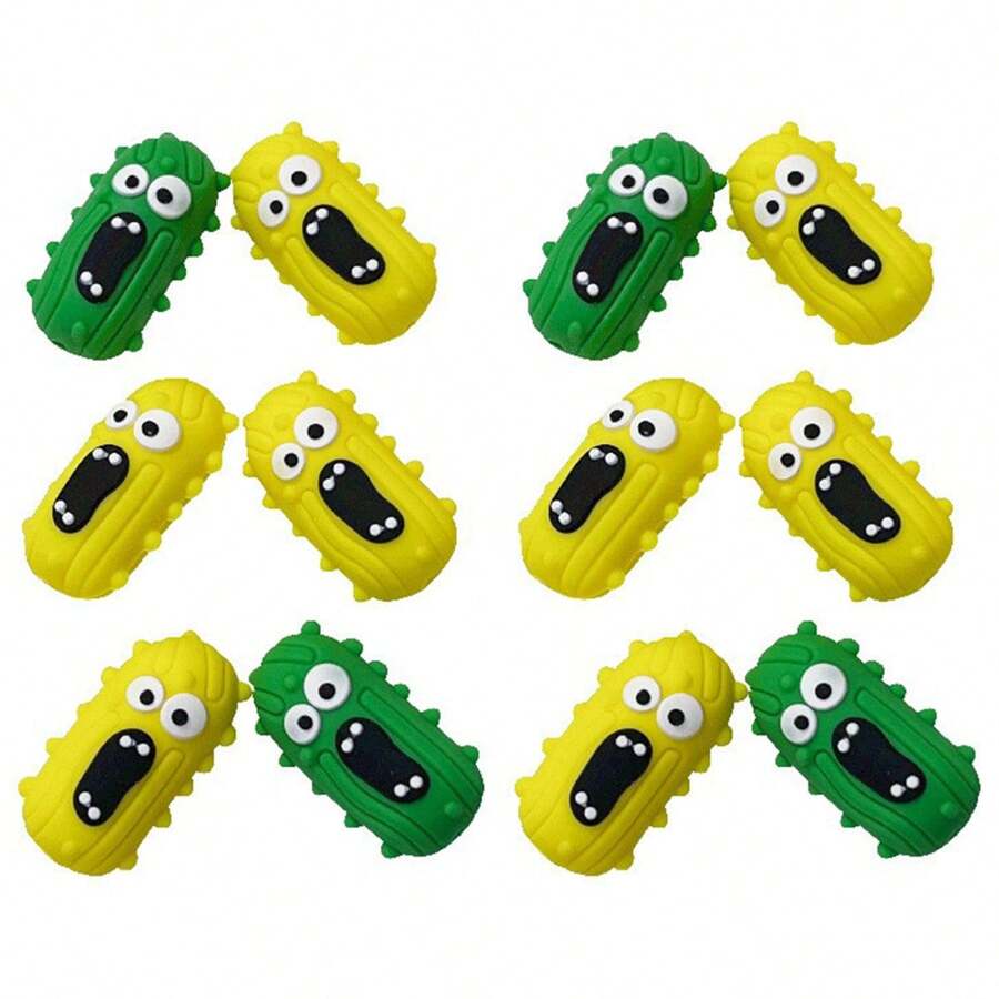 [Mini Screaming Pickle Decor] 1pc Miniature Screaming Pickle In Glass ...