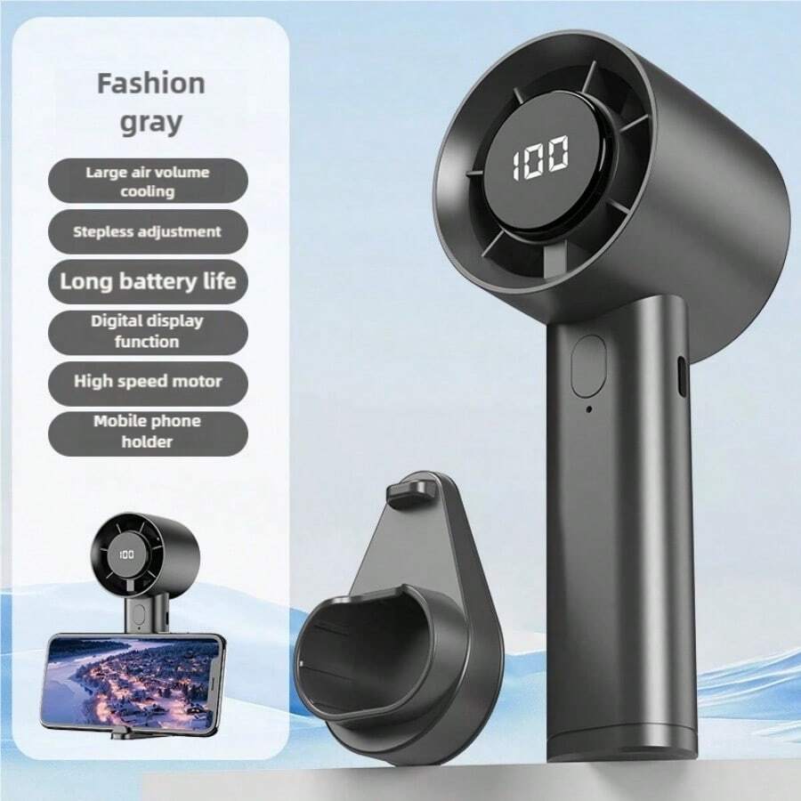 100-Level Adjustable High-Speed Portable Handheld Turbo Fan, USB ...