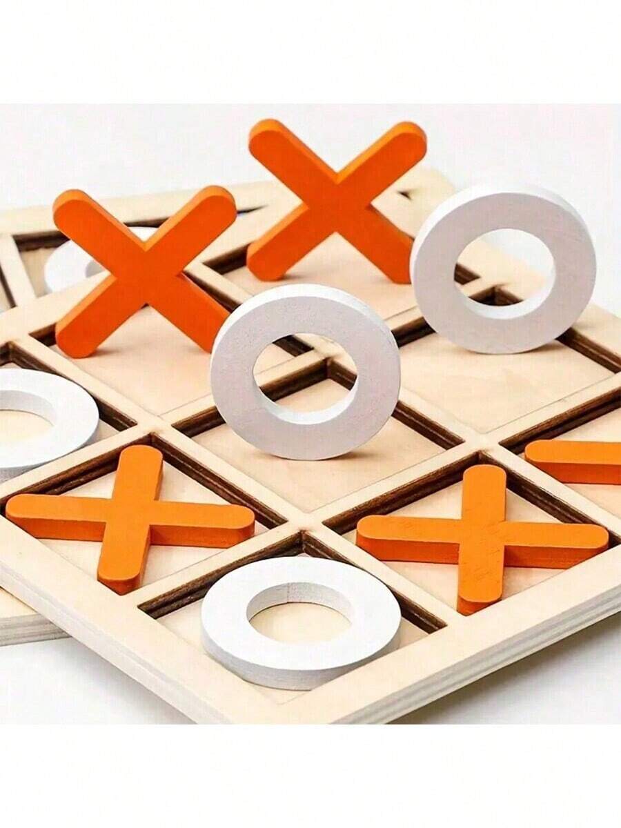 2025 New XO Tic-Tac-Toe Leisure Confrontation Board Game, Wooden Stress ...