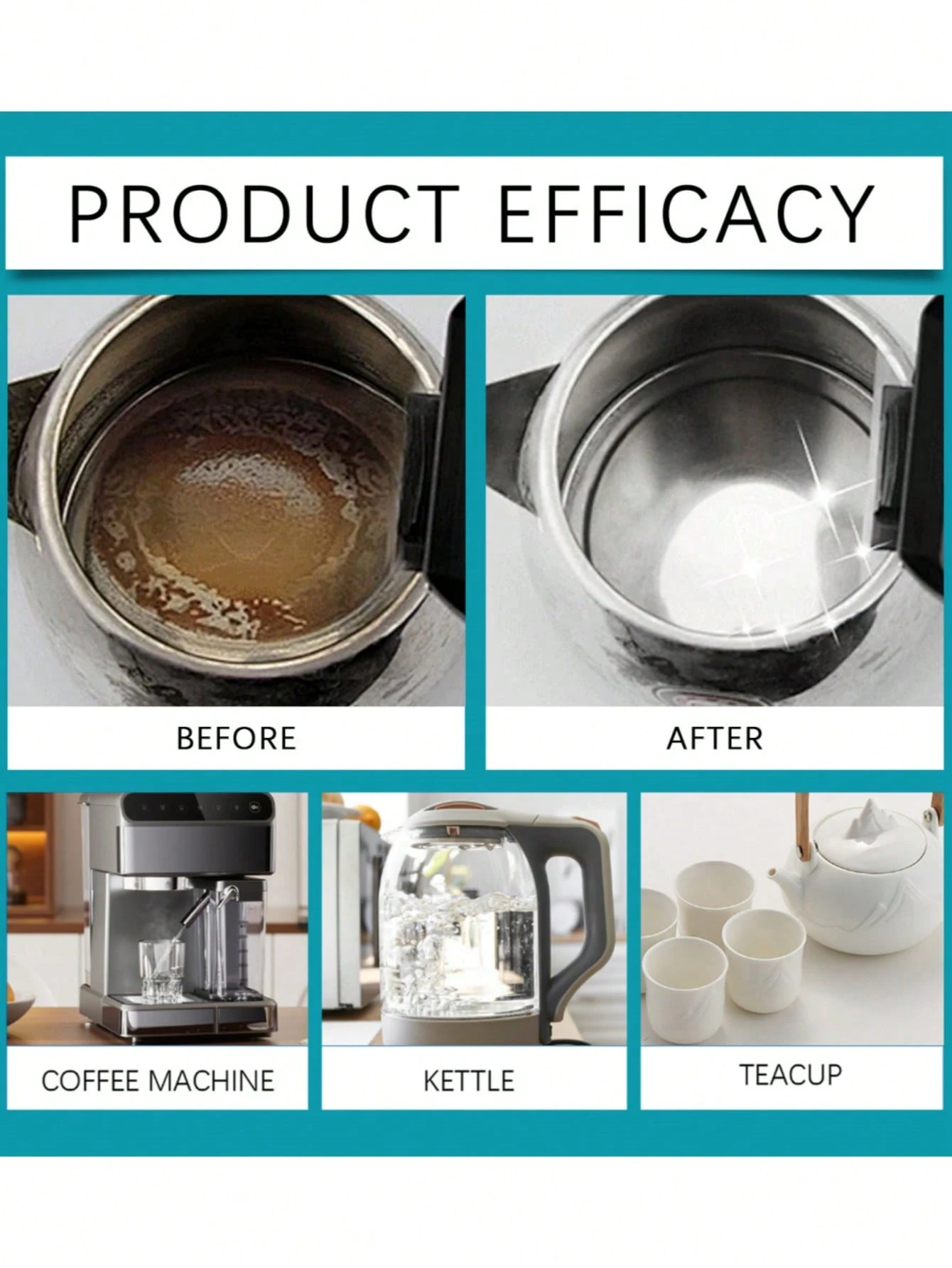 Kettle Descaling Powder, Electric Tea Kettle Cleaning & Descaling Agent ...