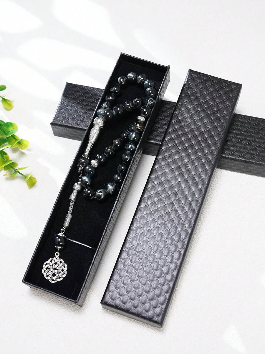 Luxury Gift Box Package With 33pcs 10mm Red Ceramic Glass Beads Islamic ...