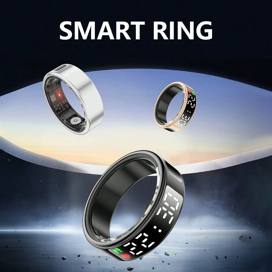 2025 Smart Ring Health Tracker With LED Display Screen - IP68 ...