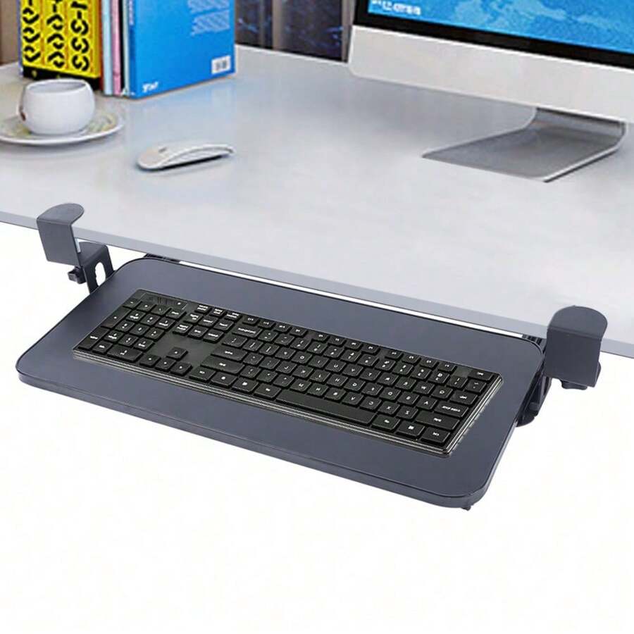 Computer Desk Keyboard Pull-Out Desk Allowance Keyboard Bracket, Black ...