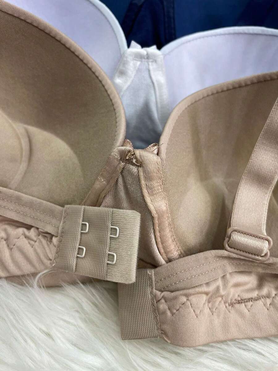 Kit With 3 Smooth Reinforced Bras With Modern Cups, Great Quality And ...