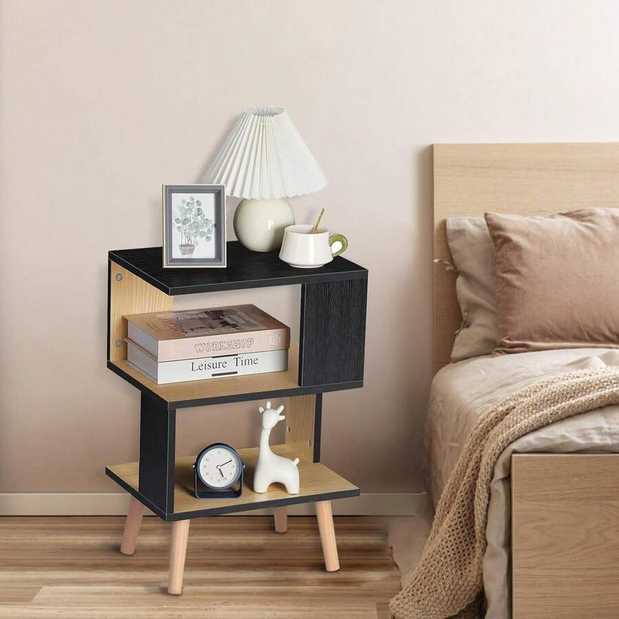 Shaped Side Tables, 3-Tier End Tables For Sofa, Small Side Tables For ...