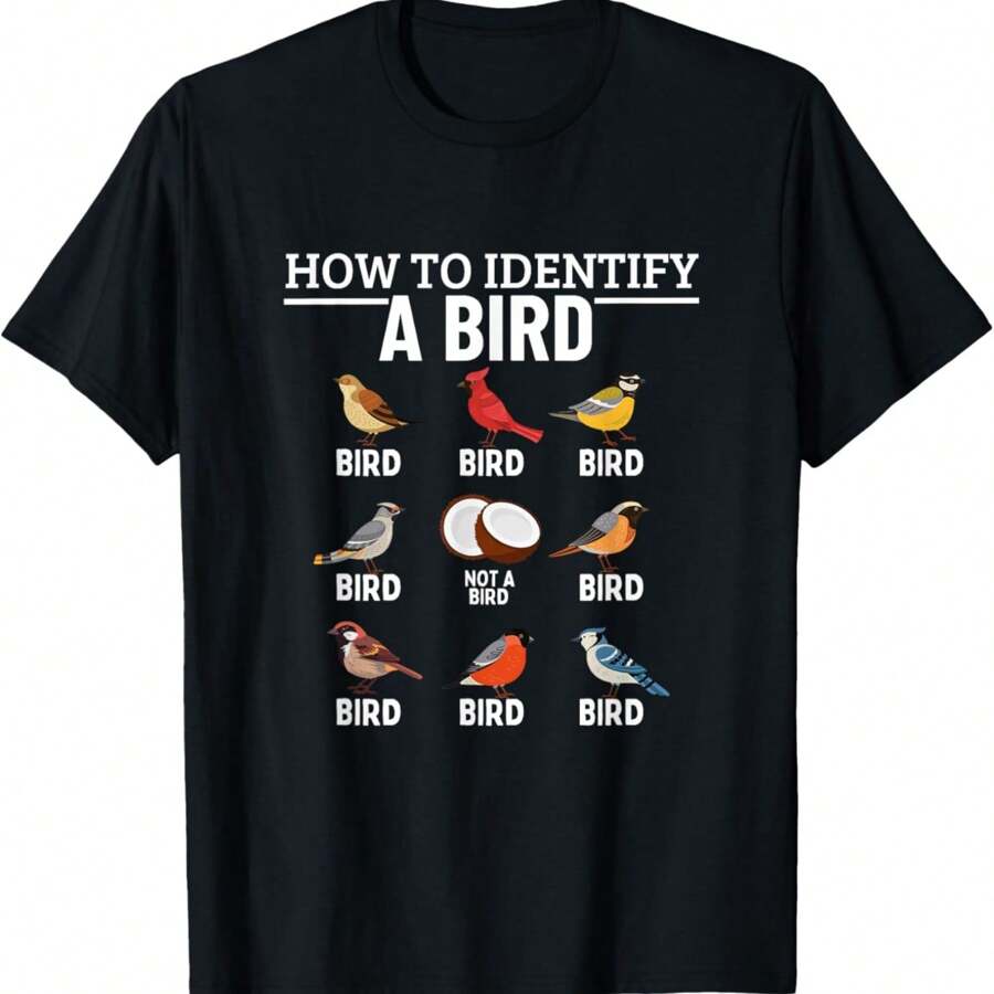 How To Identify A Bird Funny Bird Watching T-Shirt | SHEIN USA