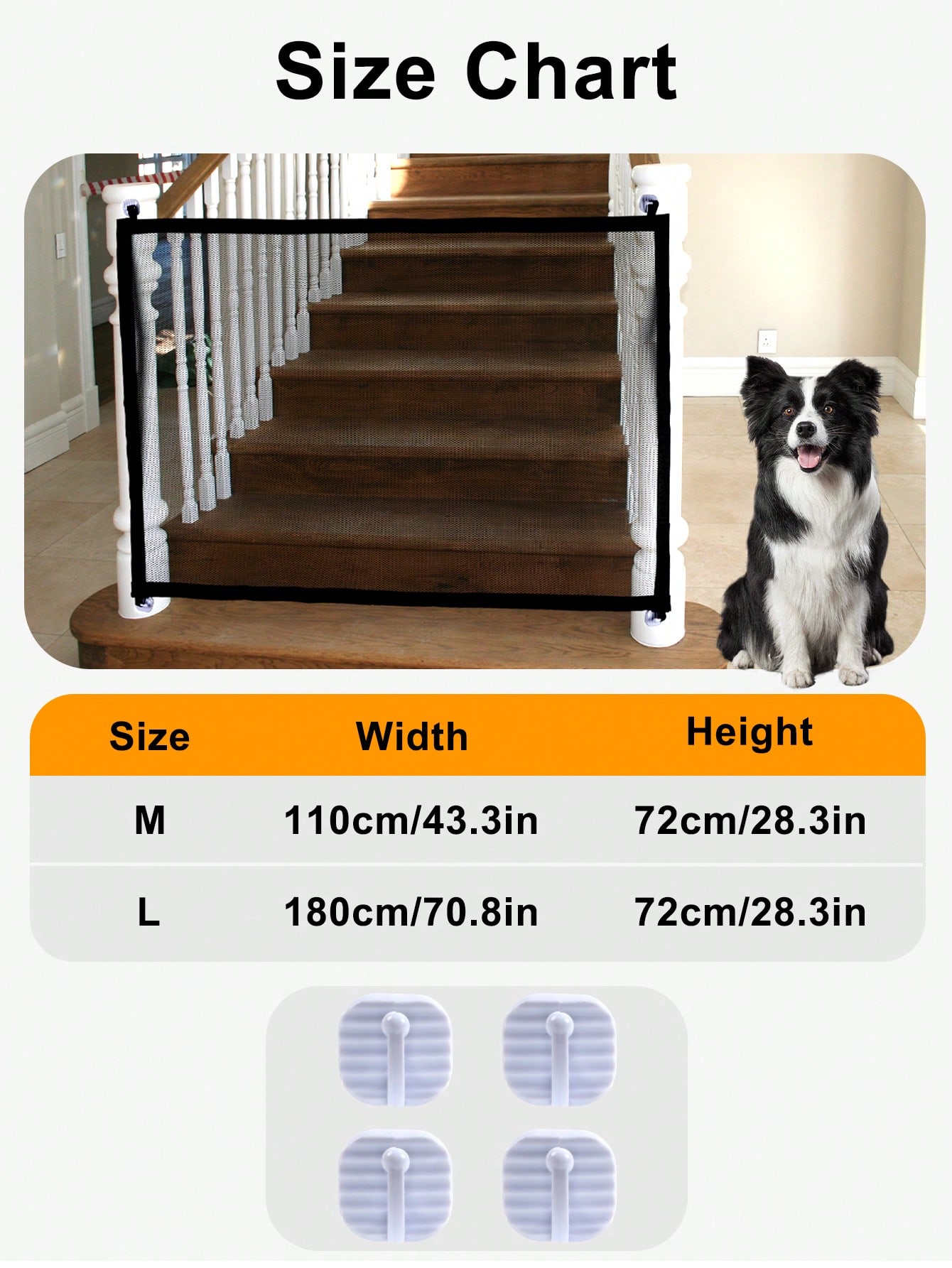 Pet Gate Baby Gate Magic Gate Portable Folding Mesh Gate Safe Guard ...