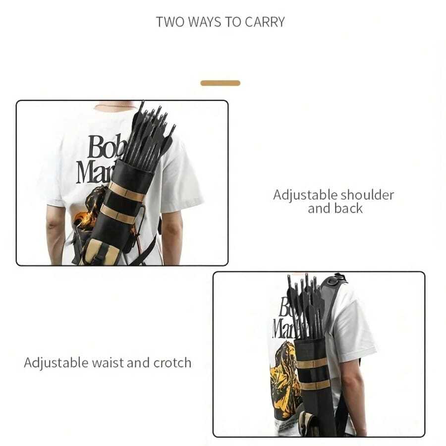 Archery Lightweight Back Arrow Quiver Dual Use Foldable Compact Hip ...